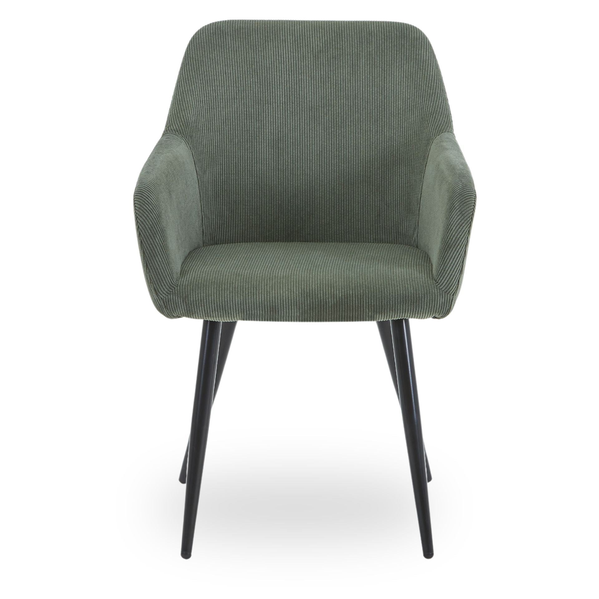 Jenna chaise de salle à manger - velours vert avec pieds noirs– Nimara.fr