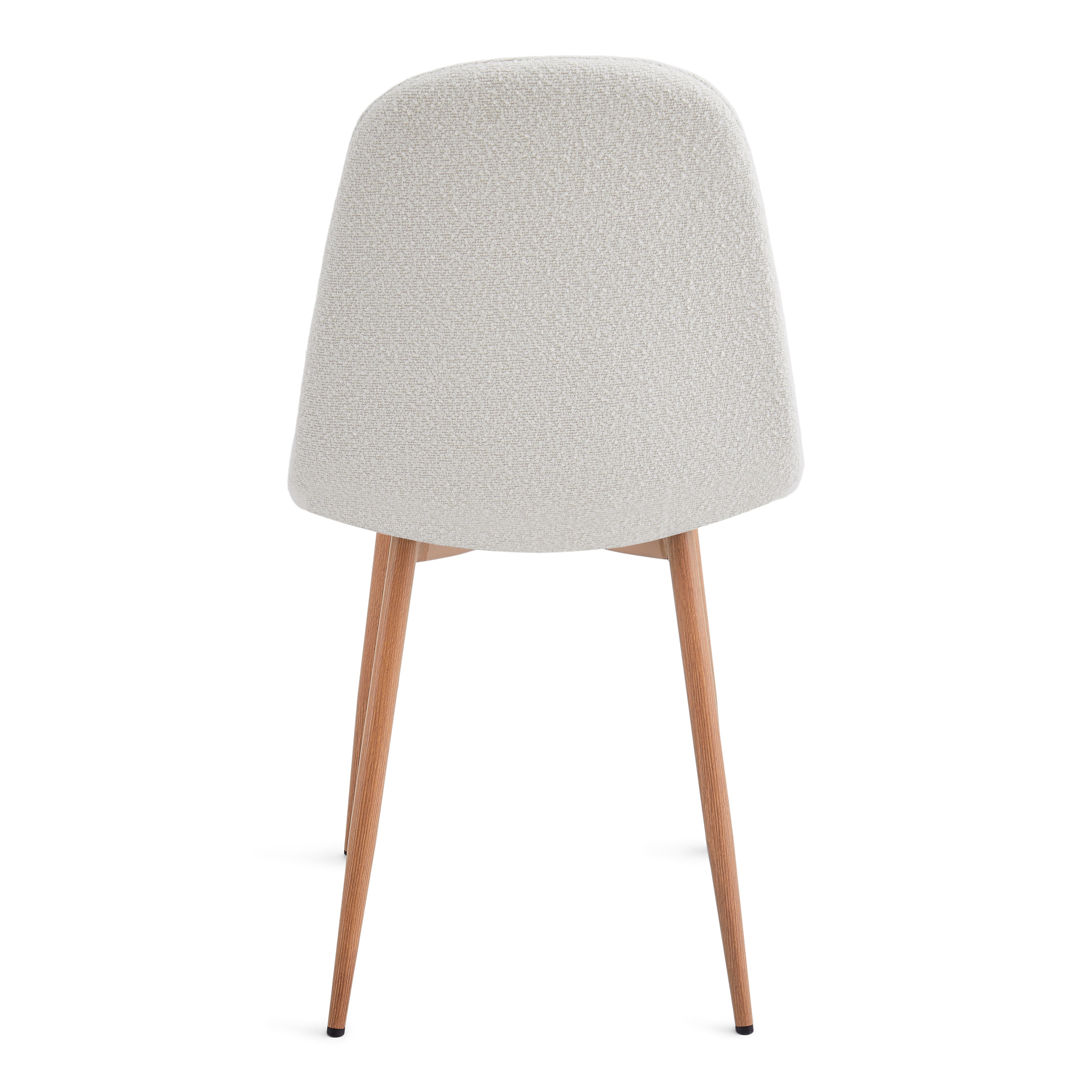 Anna Chaise de salle à manger - boucle blanche avec pieds en aspect ch ...