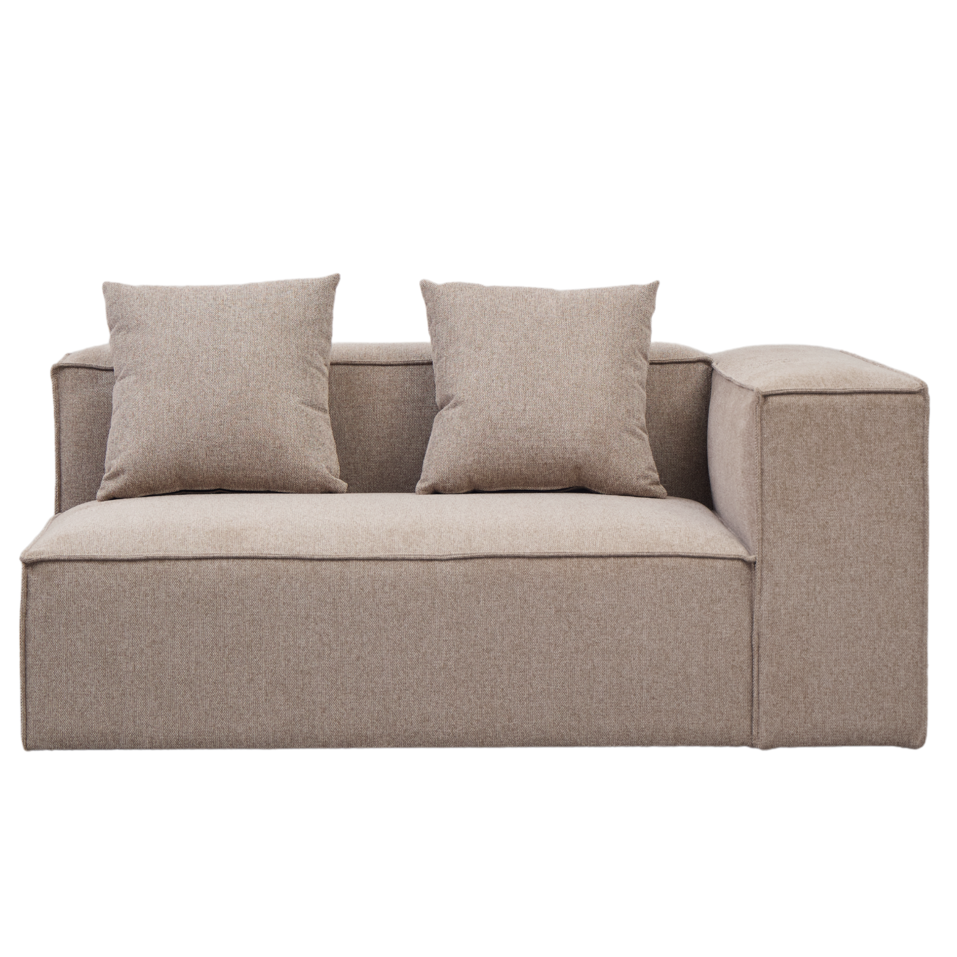 Hailey module droit en sable L : 147 x P : 100 x H : 65 cm– Nimara.fr