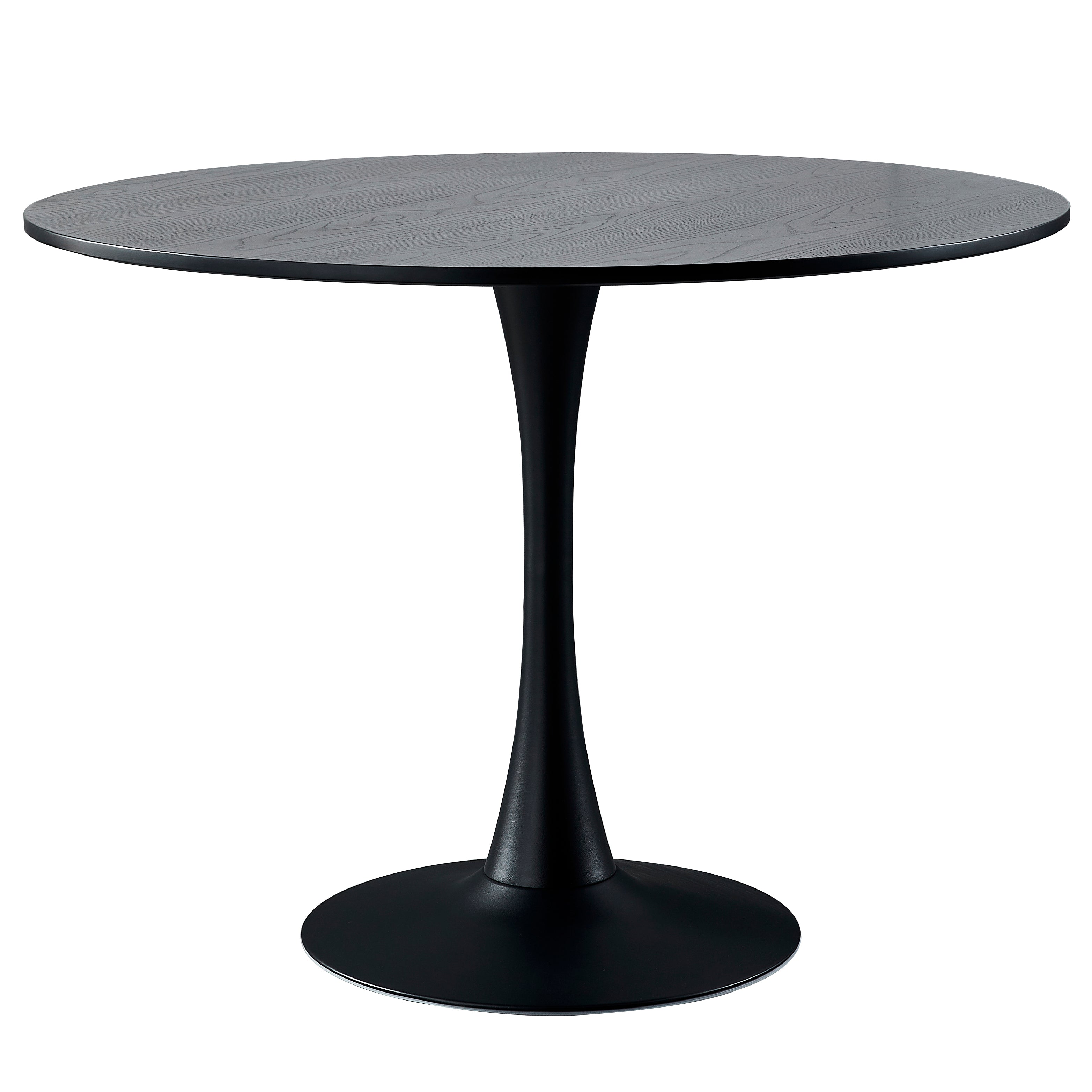 Zander - Table à manger ronde noire avec pied trompette - Ø90 cm– Nimara.fr