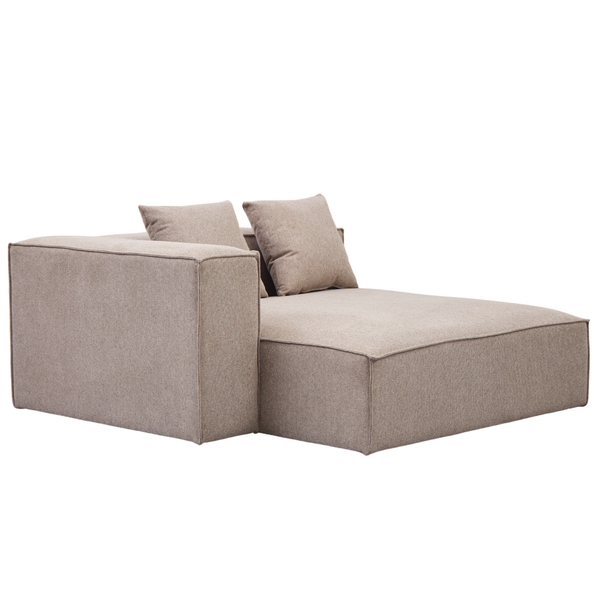 Hailey module chaiselong gauche en sable L : 147 x P : 148 x H : 65 cm ...